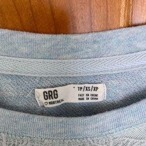 GRG MONTREAL | Tops | Grg Powder Blue Sweatshirt With Lace Front Xs ...